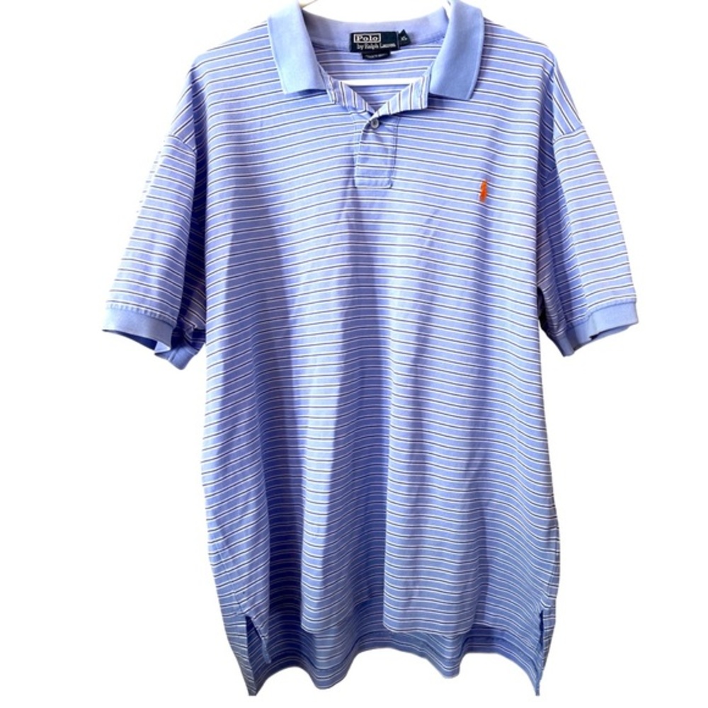 Polo Ralph Lauren Men’s 100% Pima Cotton Blue Striped… - Gem